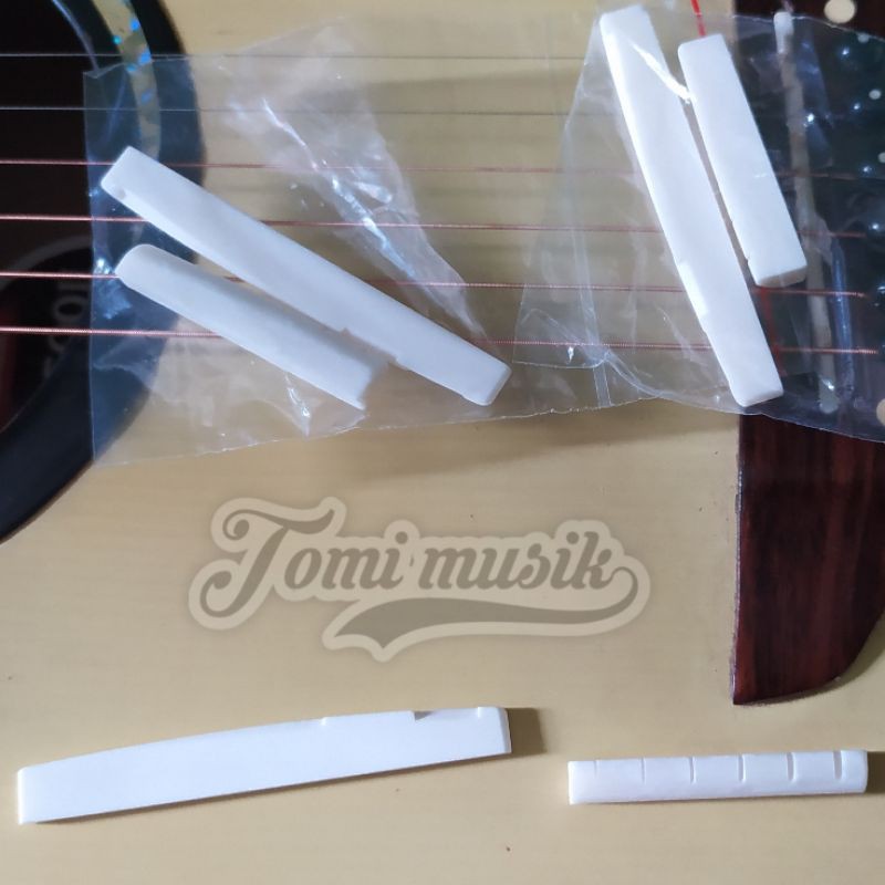 Jual sadle nut gitar akustik asli tulang kerbau 1paket nut & sadle ...