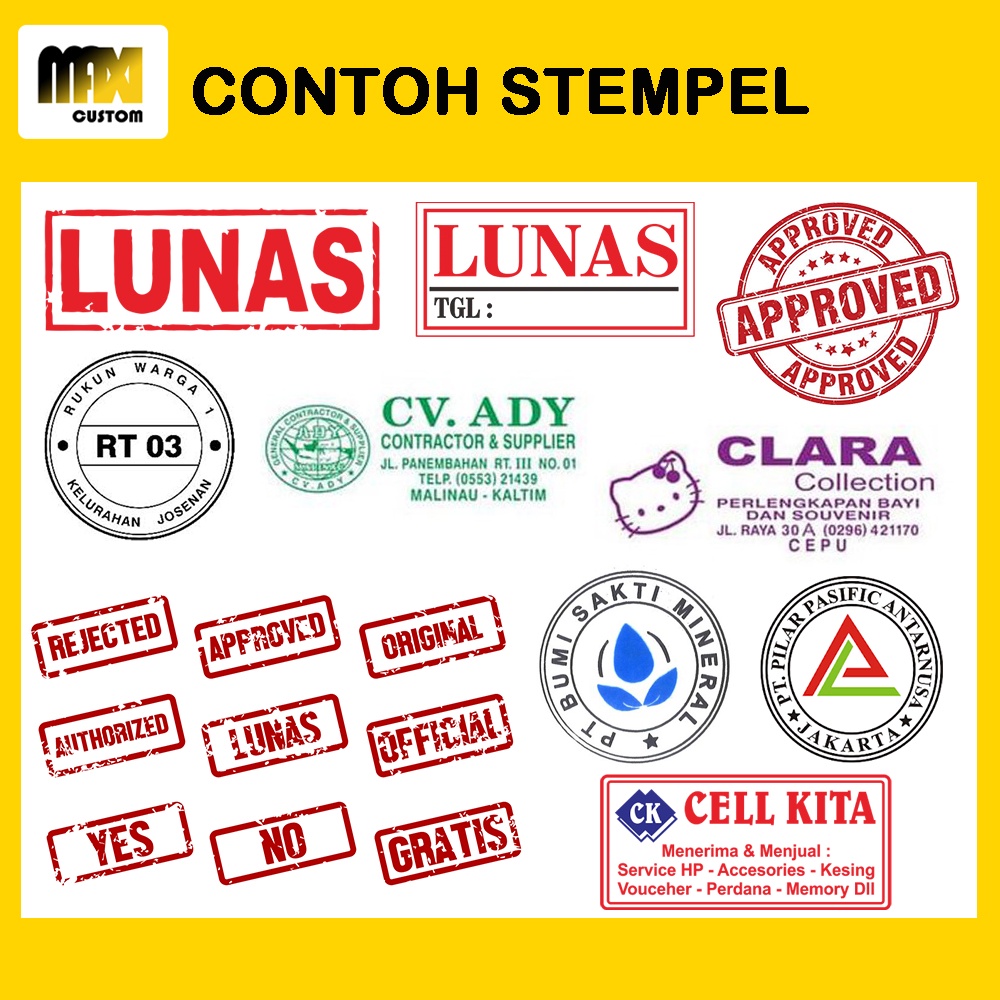 Jual Stempel, stempel custom, stempel nama, stampel custom, stempel ...