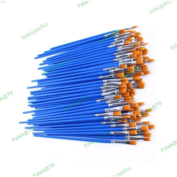Jual Kuas Lukis Nilon Flat Brush Painting Akrilik Acrilic Cat Air Paint ...