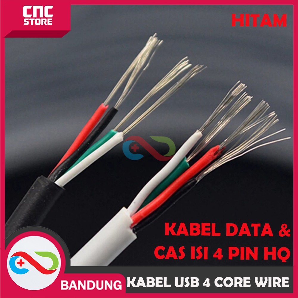 Jual KABEL USB 4 CORE WIRE 4P CABLE DATA DAN CAS ISI 4 PIN HQ PER 1 ...