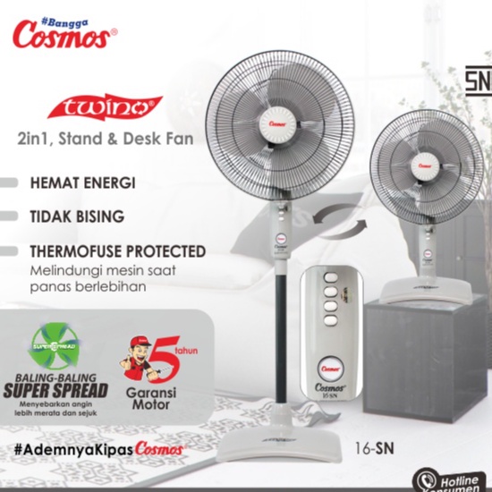 Jual Kipas Angin Cosmos 16 Inch 16SN / Stand Fan Cosmos (KHUSUS OJEK ...