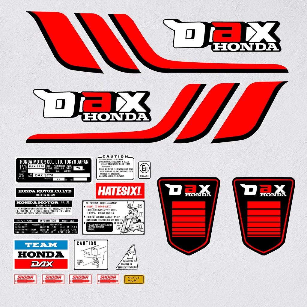 Jual Sticker Decal Tempelan Honda Dax 50 dan Dax 70 II | Shopee Indonesia