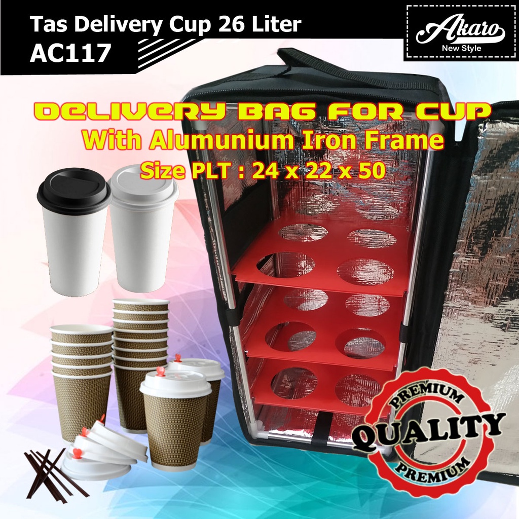 Jual Tas Delivery Cup AC117 | Tas Kurir Motor Minuman Makanan | Cooler ...