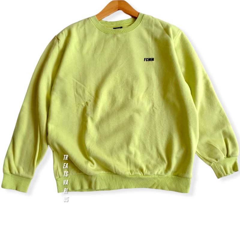 Jual FCMM x NCT Neon Lime Crewneck Gemoy | Shopee Indonesia