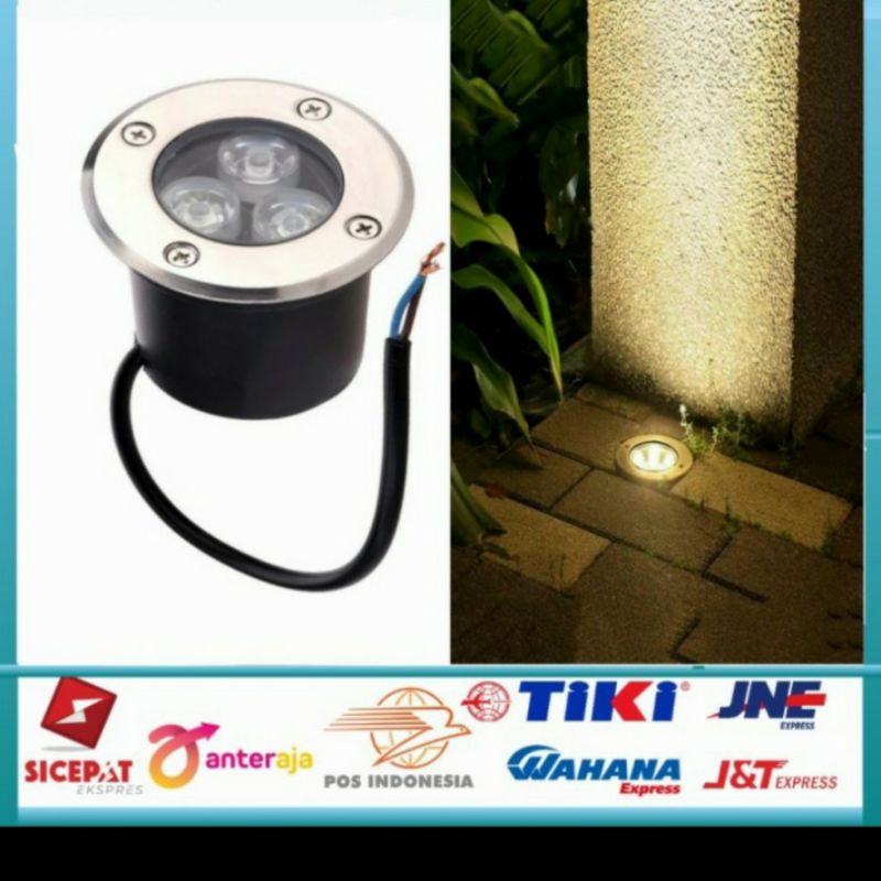 Jual Lampu Taman Lampu Lantai Bohlam LED 3W Ground Tanam 3 Watt Lampu ...