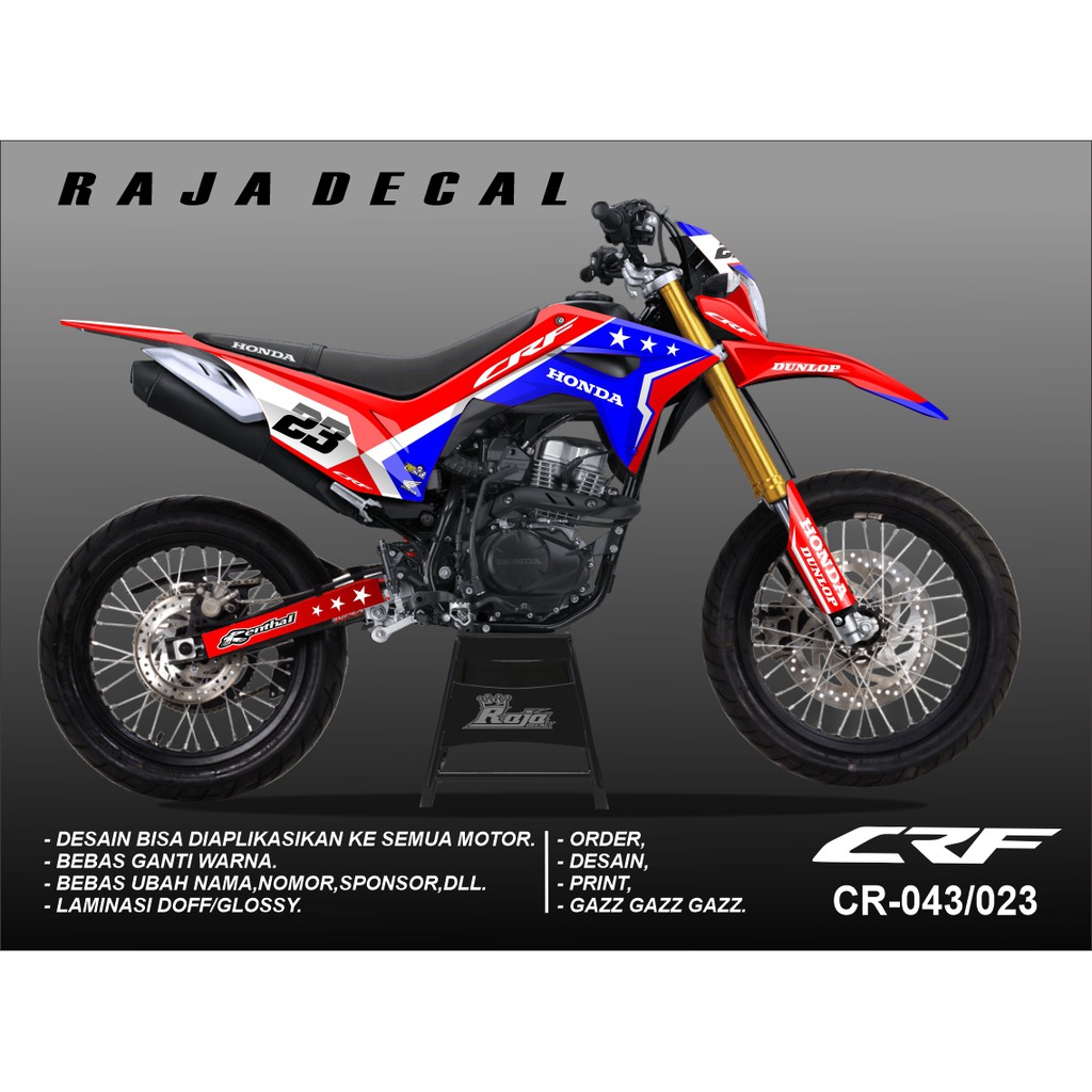Jual Decal Sticker CRF 150L Fullbody Custom Desain Code CR 043 | Shopee Indonesia