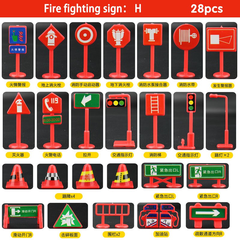 Jual RAMBU LALU LINTAS JALAN SET-H MINIATUR DIORAMA MAKET MAINAN ...