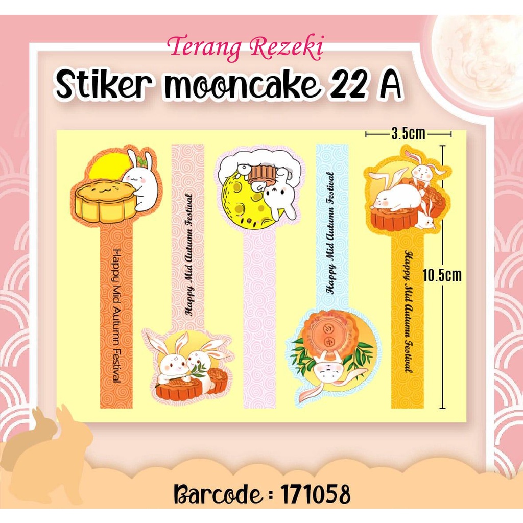 Jual Stiker Mooncake Label Tempelan Mika Mooncake Kue Bulan Mid Autumn ...