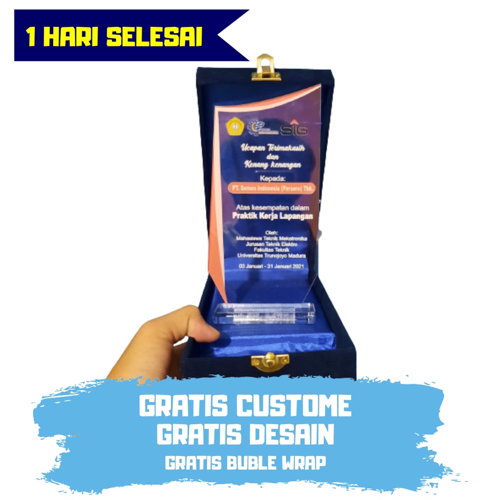 Jual [sehari jadi] uk 15x21cm Plakat Akrilik Custom Cepat Vandel Wisuda ...