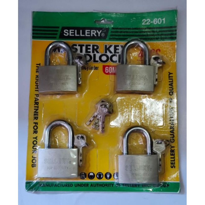 Jual KUNCI GEMBOK MASTER KEY SET SELLERY 60MM 4PCS /KUNCI GEMBOK ...