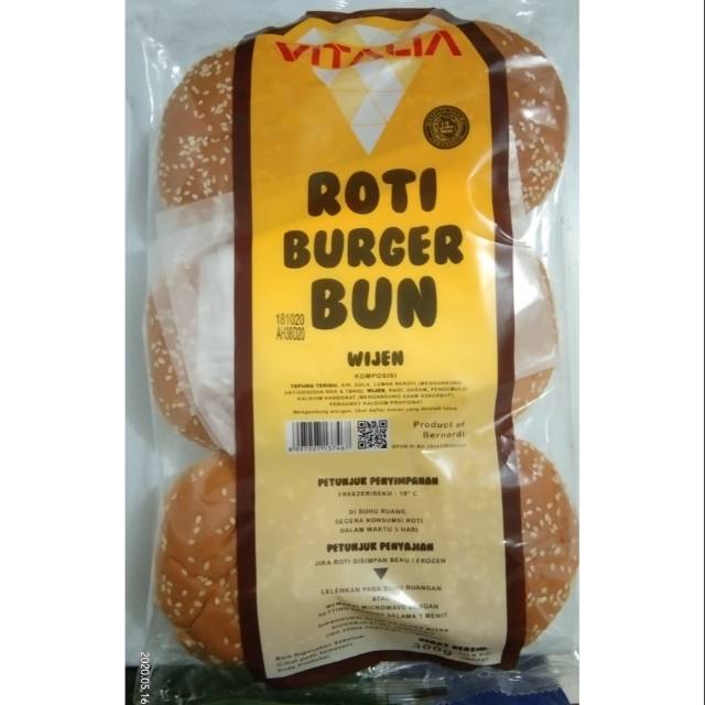 Jual Vitalia Roti Burger Wijen 6 pcs | Shopee Indonesia