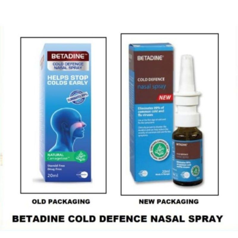 Jual MALAYSIA 20ml Betadine Nasal Spray Adult Cold Defence Helps Stop ...