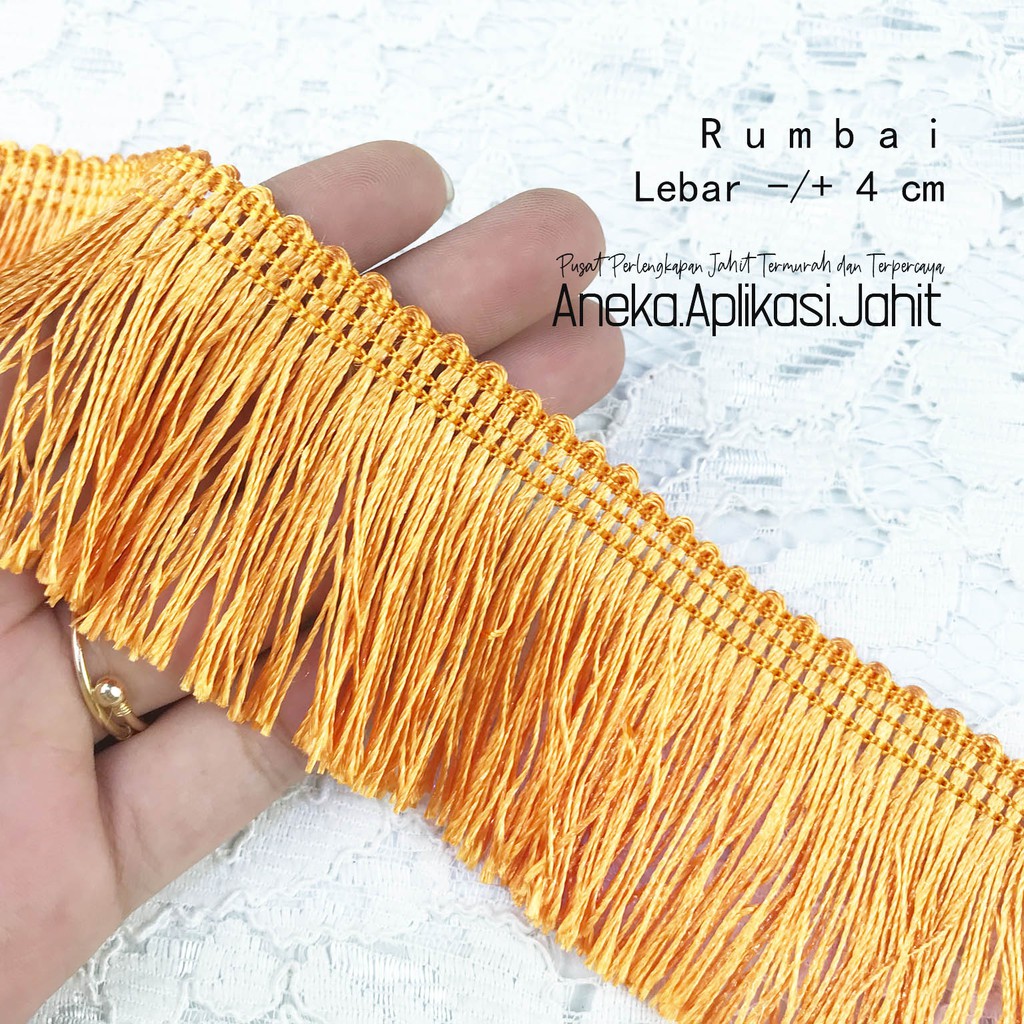 Jual 1 METER RUMBAI RUMBAI [ LEBAR -/+ 4 CM ] RUMBE RUMBE (100 CM ...