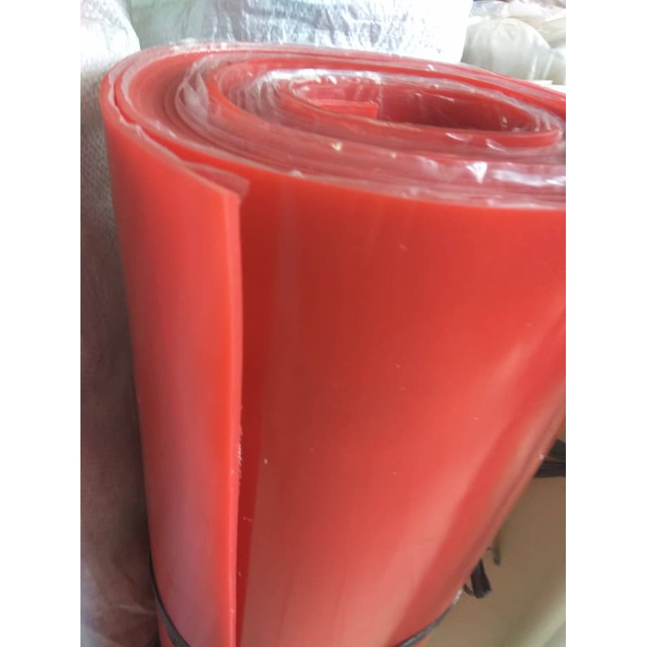 Jual Red Silicone Rubber Sheet 3mm 5x100cm / Karet Silikon Merah ...