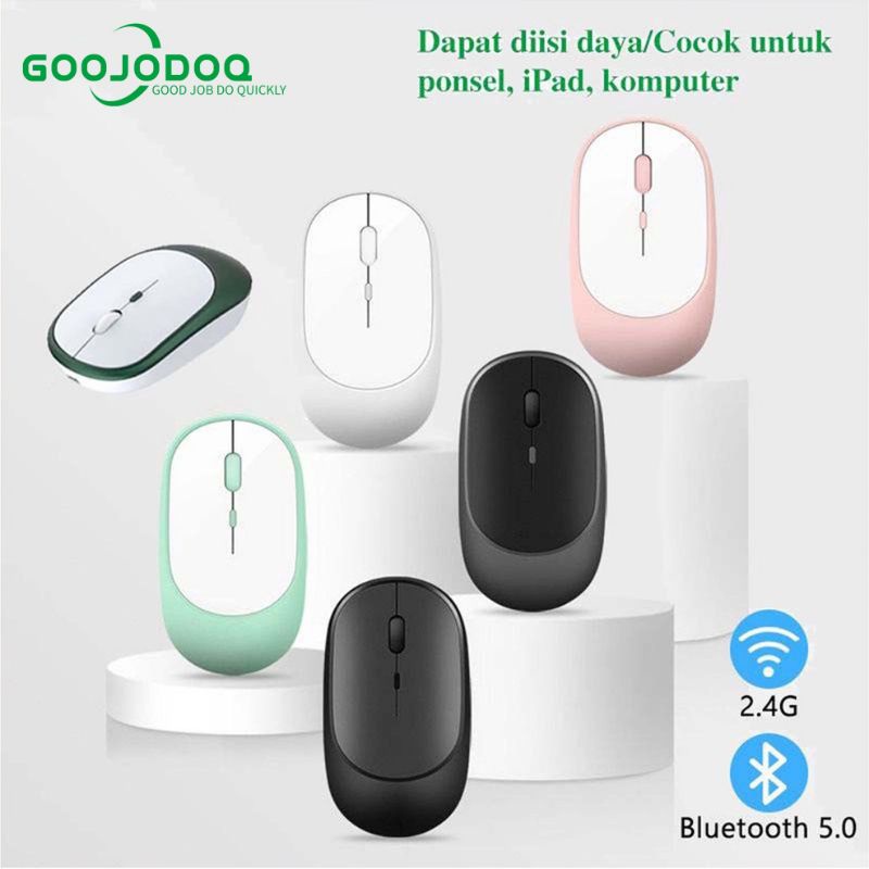 Jual Goojodoq M05 Mouse 2in1 Bluetooth & Wireless Silent Click Portable ...