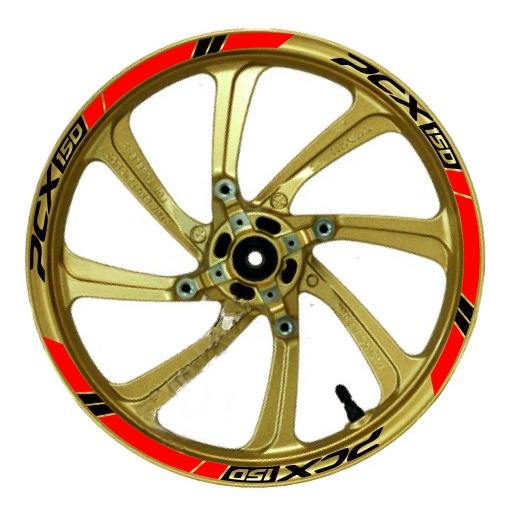 Jual STIKER VELG PCX150 VELG GOLD NEW DESIGN BEBASSTIKER | Shopee Indonesia