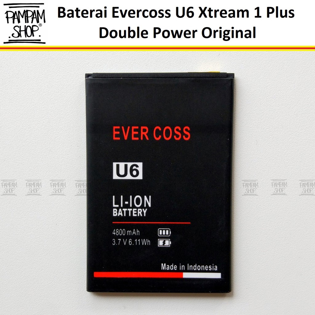 Jual Baterai Evercoss U6 Xtream 1 Plus Double Power Batre Batrai Battery HP Dual Evercross Cross ...