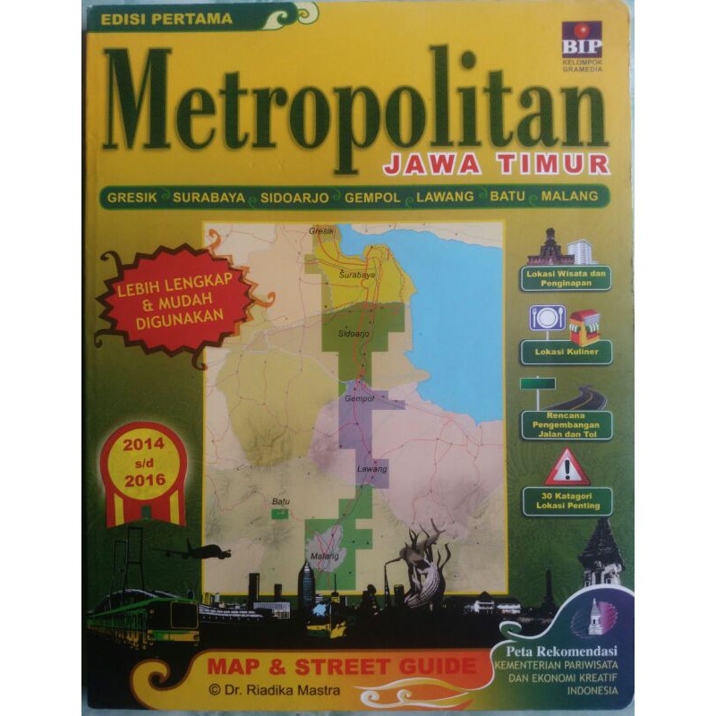 Jual Metropolitan Jawa Timur Map & Street Guide | Shopee Indonesia