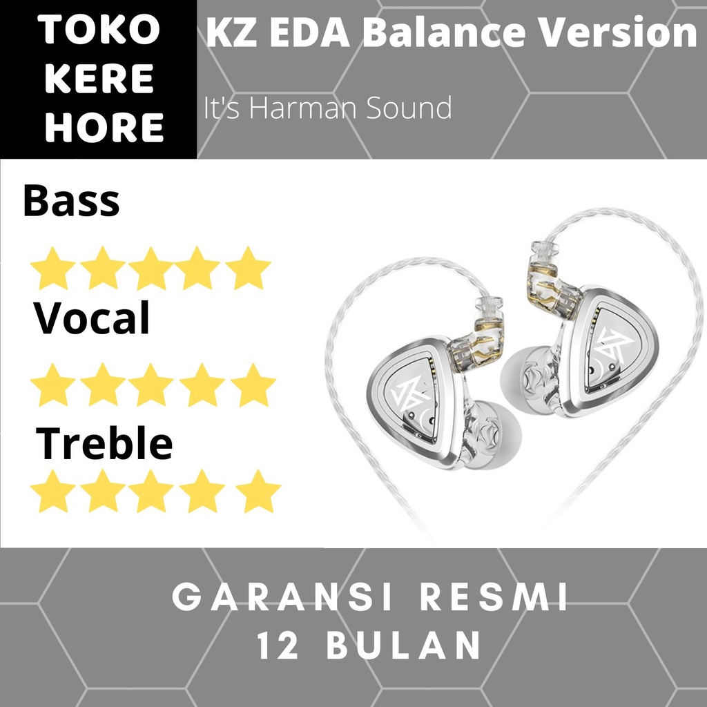 Jual KZ EDA Balanced Edition In Ear Earphone with MIC | Shopee Indonesia