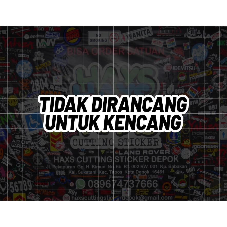 Jual Cutting Sticker Tidak Dirancang Untuk Kencang Ukuran 10 Cm Motor ...