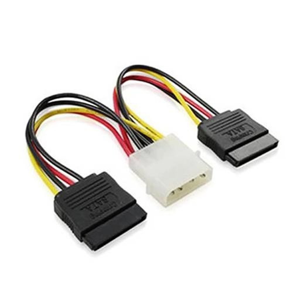 Jual KABEL POWER SATA MOLEX 4 PIN TO DUAL POWER SATA \ MOLEX TO SATA ...