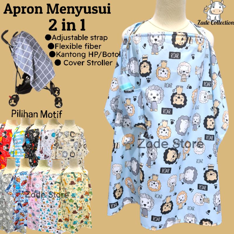 Jual Apron menyusui 2 in 1 cover stroller penutup menyusui cover asi ...