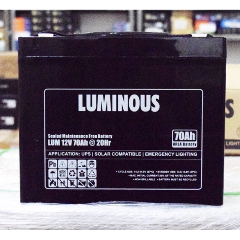 Jual Aki Kering / Baterai VRLA 12V 70AH LUMINOUS AGM Deep Cycle Battery ...