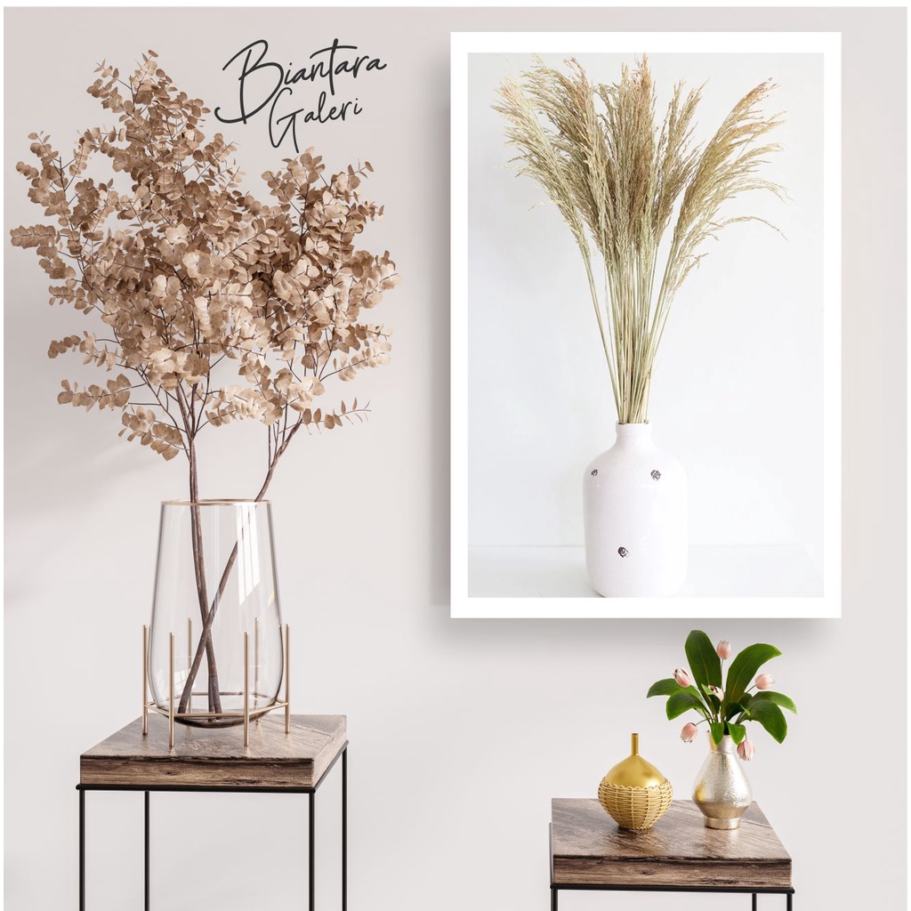 Jual Hiasan Dinding Pajangan Poster Bunga Kering 15x20 cm + Bingkai MDF ...