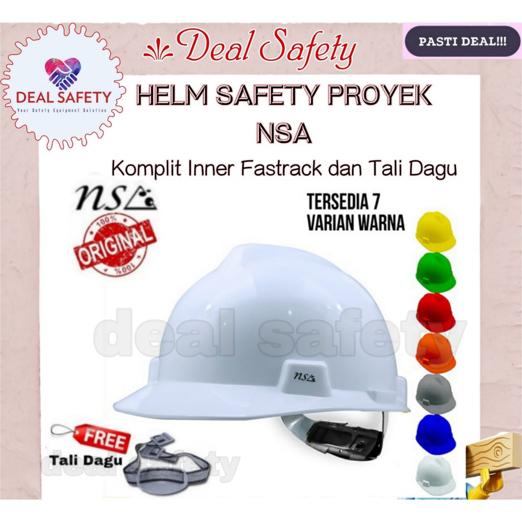 Jual Helm Proyek NSA - SNI/Helm Proyek NSA Inner Fastrack lengkap Tali ...