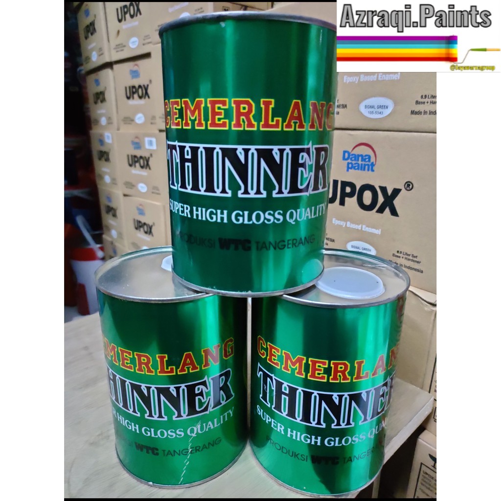 Jual THINNER CEMERLANG 1L / THINER CEMERLANG 1 LITER / PENGENCER CAT ...