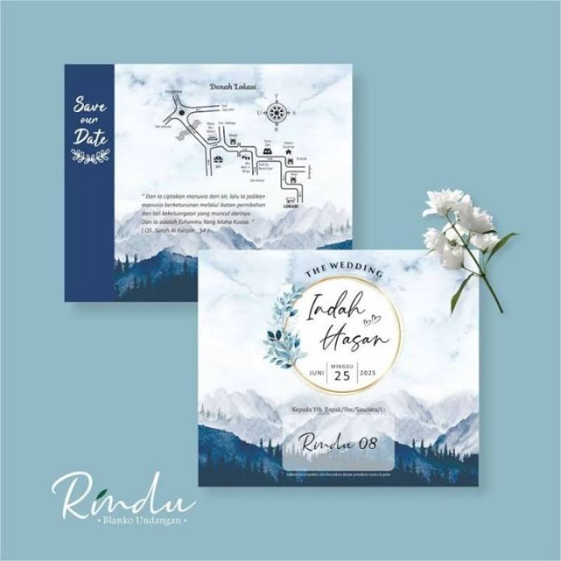 Jual Blangko Undangan Rindu 08 | Blangko Undangan | Undangan Murah ...
