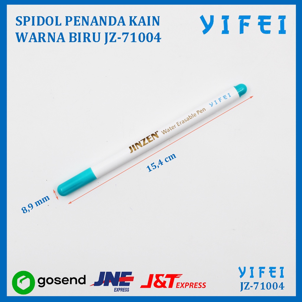Jual SPIDOL PENANDA KAIN / WATER ERASABLE PEN WARNA BIRU YIFEI-71004 ...