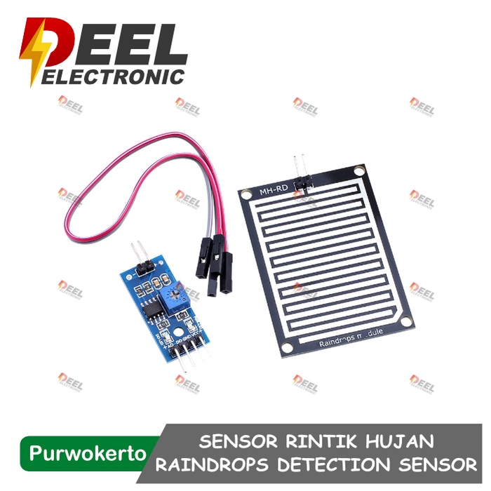 Jual SENSOR RINTIK HUJAN RAINDROPS DETECTION MODULE SENSOR AIR HUJAN ...