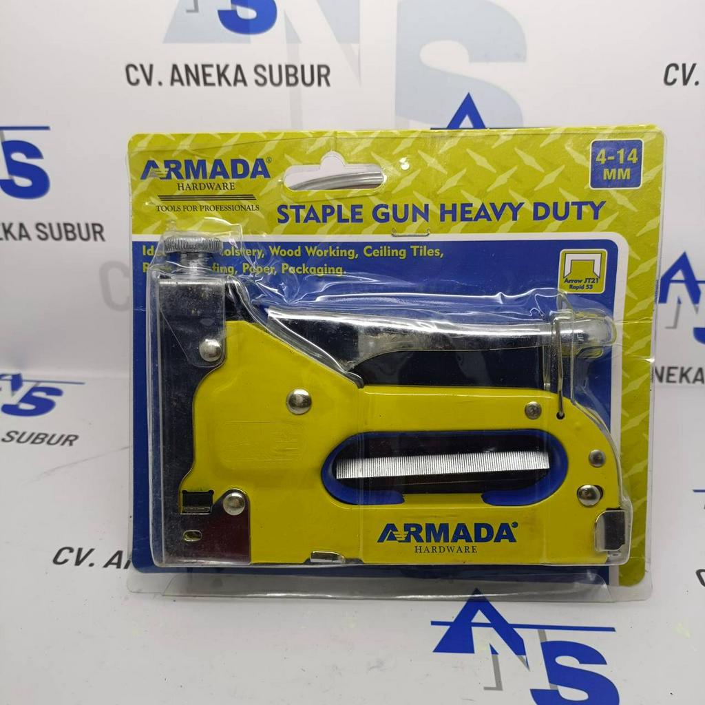 Jual Alat Tembak Klip ARMADA Staples Stapler Gun Tacker 4-14 mm Heavy ...