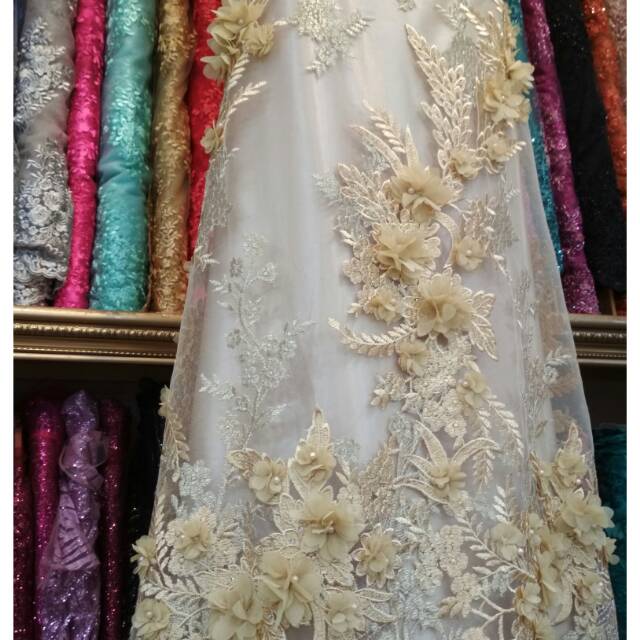 Jual Kain tile mutiara 3D (harga setengah meter) | Shopee Indonesia