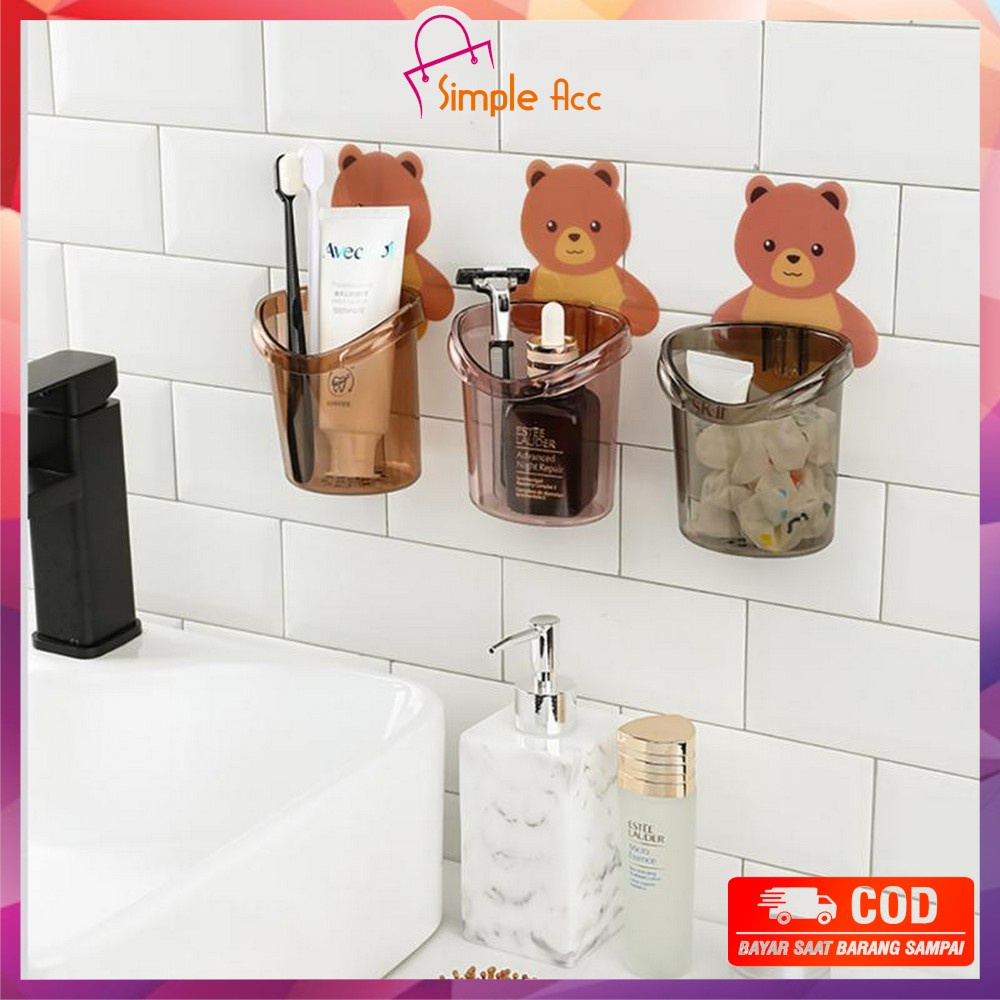 Jual DO-C452 Rak Tempel Tempat Sikat Gigi Bear Rak Serbaguna Kamar ...