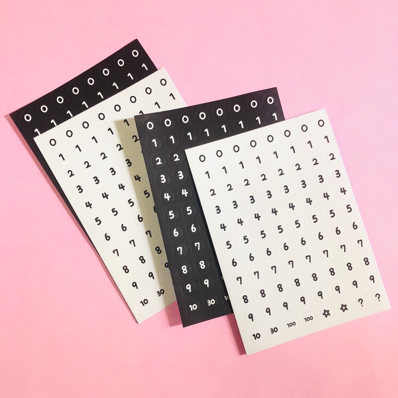 Jual Mini Stickers : Number (Stiker Angka) | Shopee Indonesia