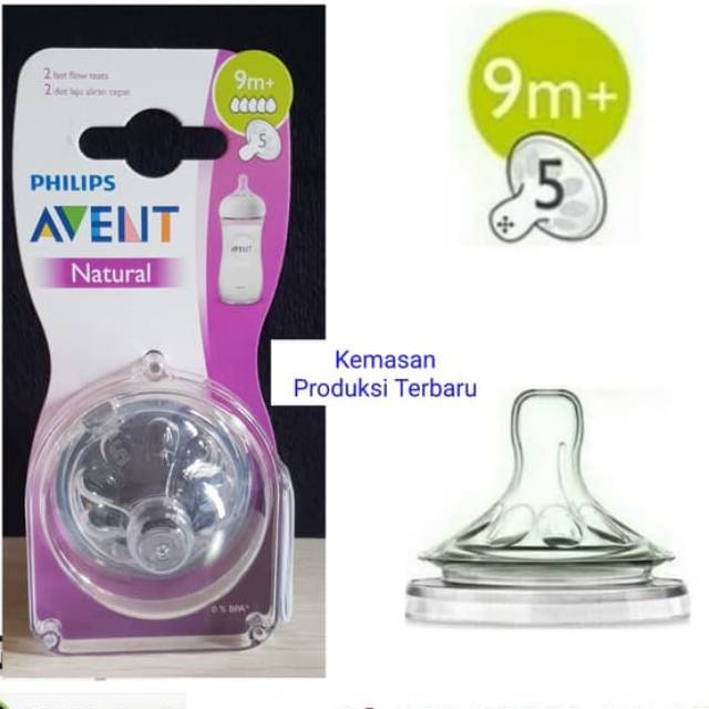 Jual Avent Natural Teat Nipple Dot Avent Natural 9m+ Philips Avent ...