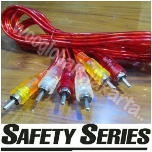 Jual KABEL 3R 3 PIN TRANSPARAN SAMBUNGAN KONEKTOR AUDIO VIDEO RCA CABLE 3 RCA to 3RCA SPEAKER ...