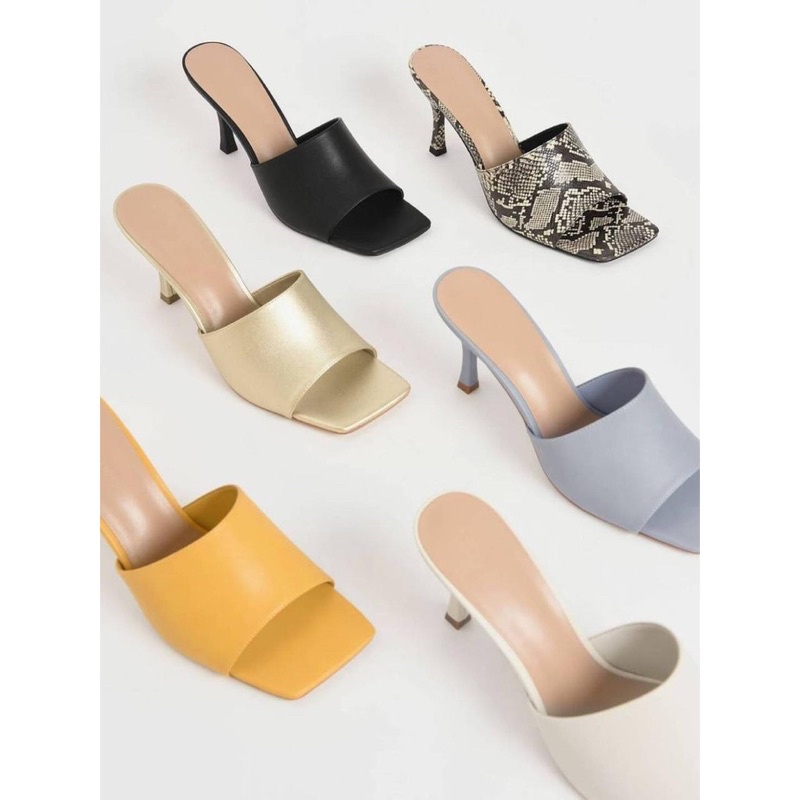 Jual Sepatu Hak Tinggi Wanita CK Open Toe Mules High Heels Premium ...