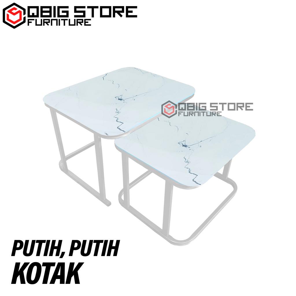 Jual Meja Tamu Sudut Coffee Table 2 Susun Kaca Minimalis | Shopee Indonesia