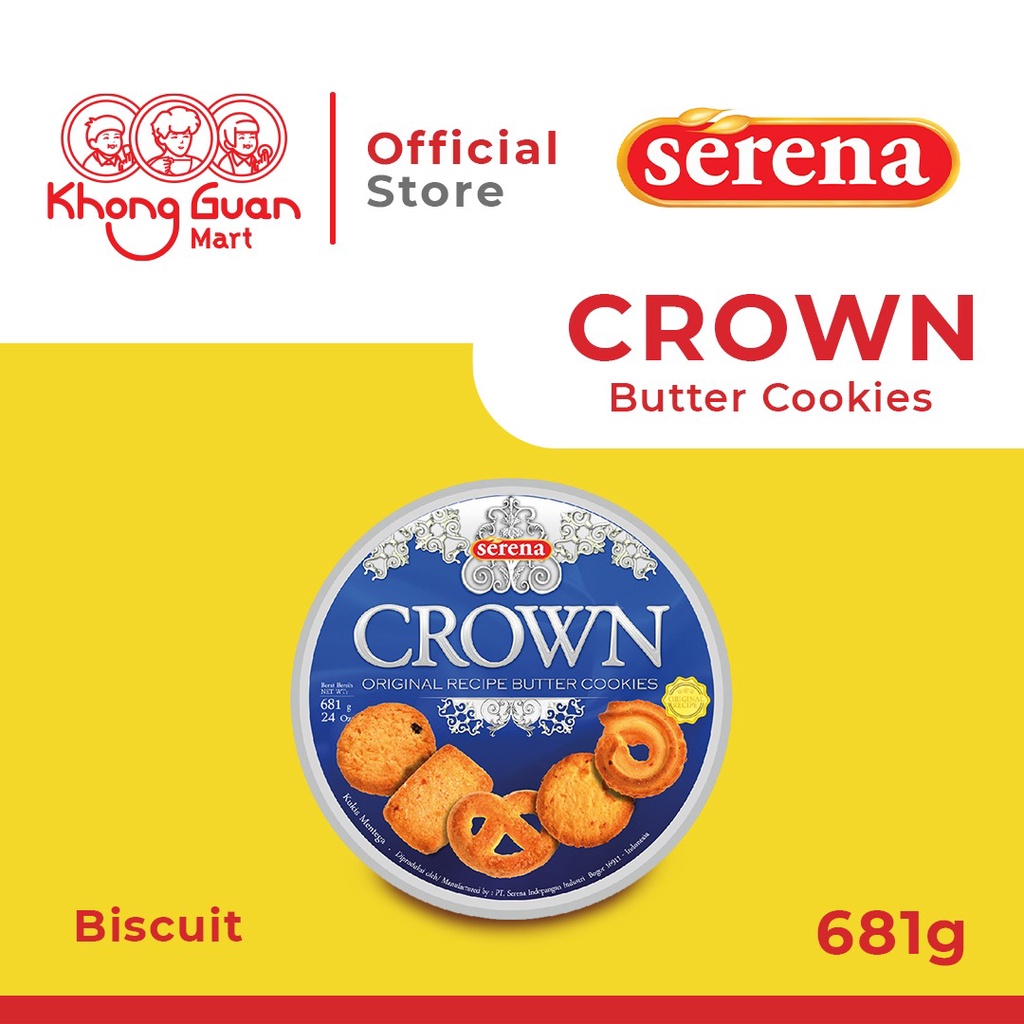 Jual SERENA Crown Butter Cookies Tin 681 Gram | Shopee Indonesia