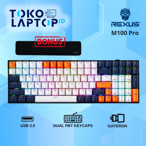 Jual Rexus Daxa M100 Pro Wired Mechanical Gaming Keyboard | Shopee ...