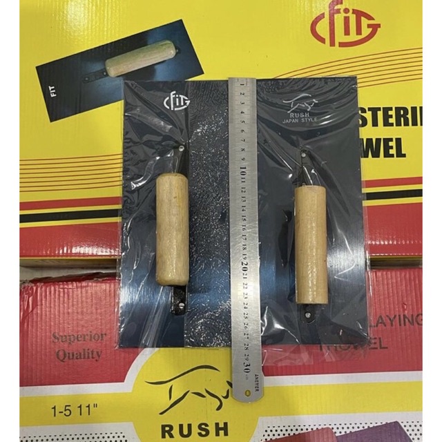 Jual RUSH Raskam plat besi gagang kayu sendok semen plaster trowel ...