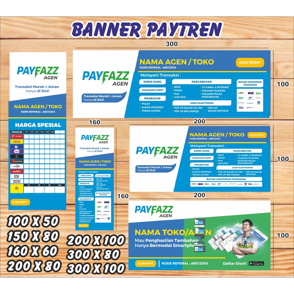 Jual spanduk banner paypazz agen resseler member payfazz paytren ...