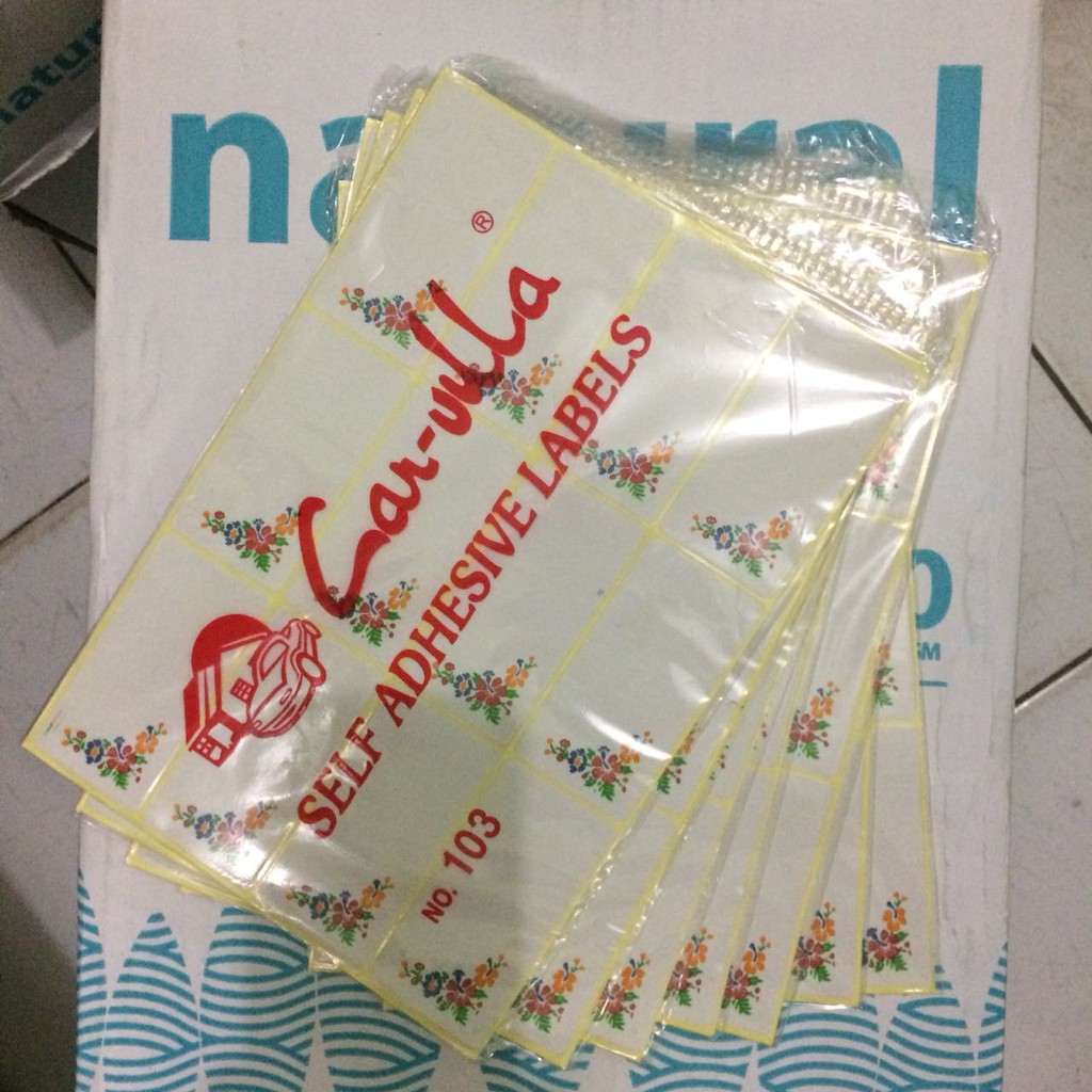 Jual Sticker Label Undangan 103 Bunga [84 label/pack] Ukuran 3 x 6,2 cm ...