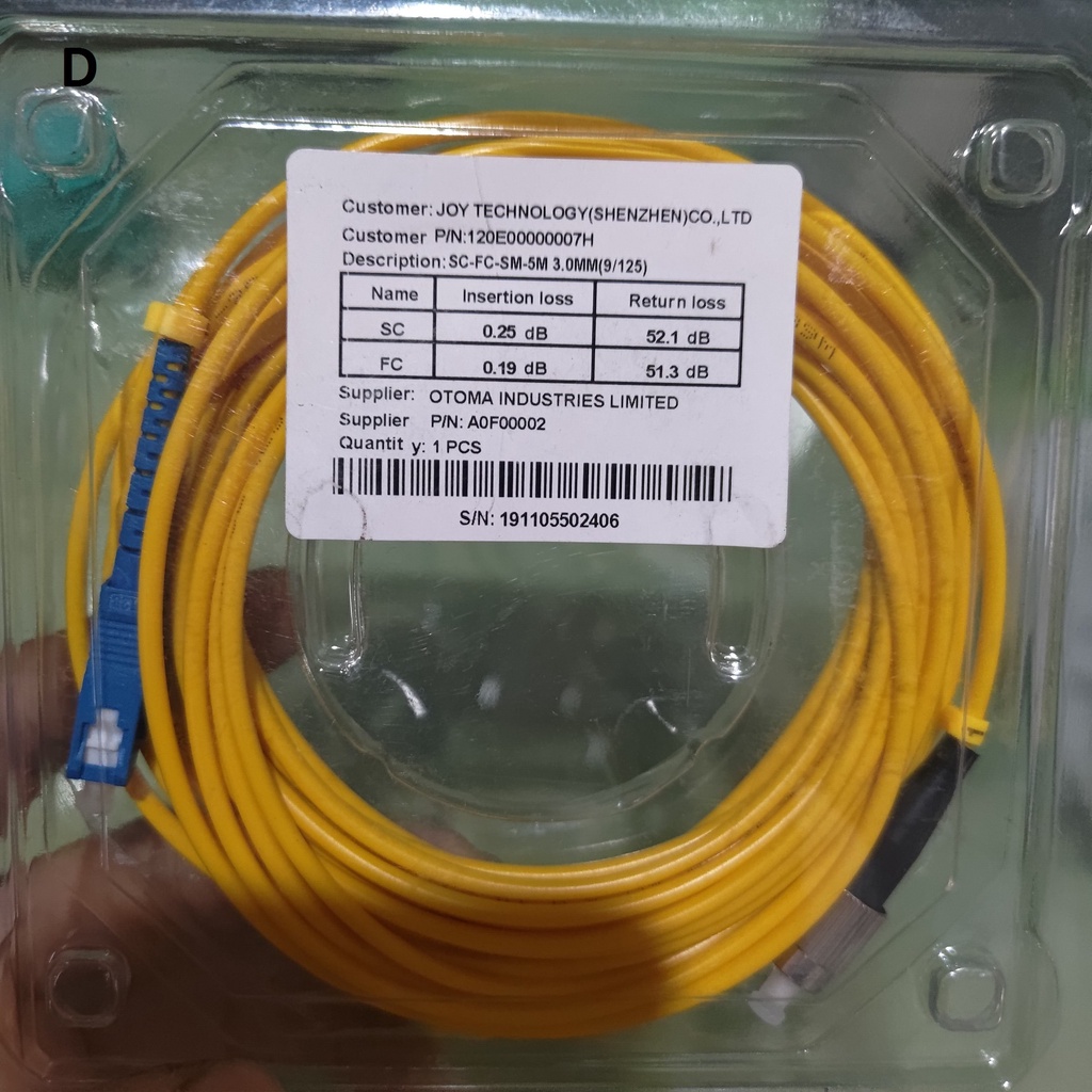 Jual Patch Cord Fiber Optic 5m SM SX SC FC UPC Kabel Cable FO 5 Meter | Shopee Indonesia