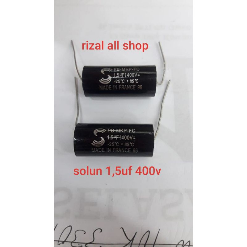 Jual Solun 155 kapasitor 1,5uf 400v Kapasitor Audio [pcs] | Shopee Indonesia