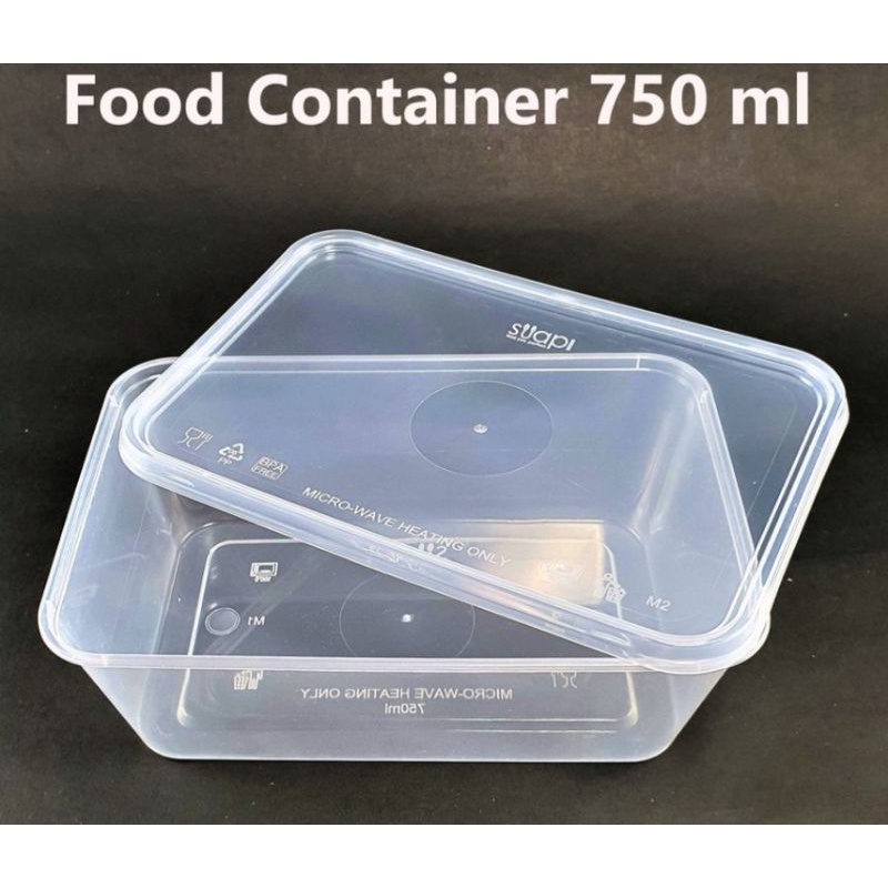 Jual Food Container Suapi Thinwall 750 Ml 1 Pack 25 Pcs Shopee