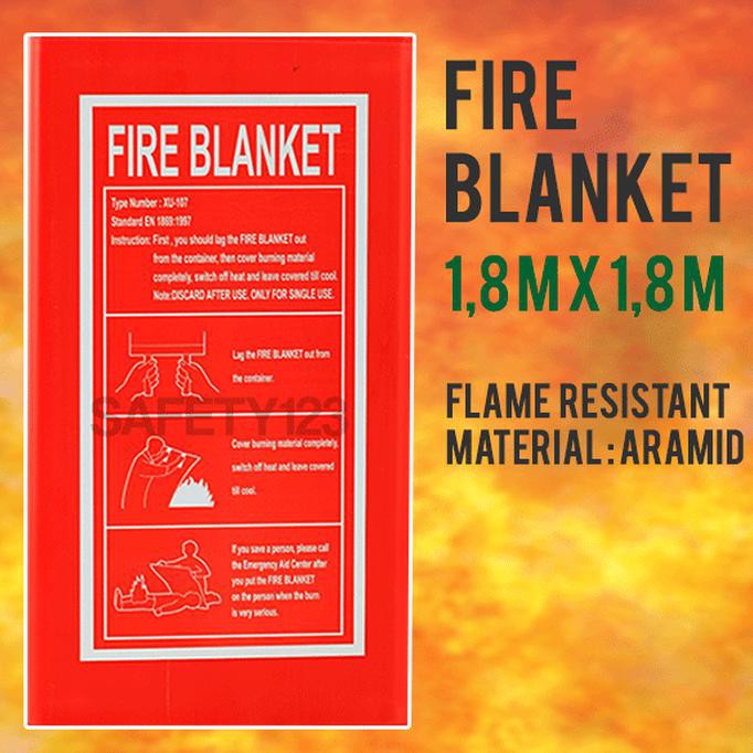 Jual Fire Blanket 1.8 M X 1,8 Meter Kain Selimut Pemadam Api Murah Besar | Shopee Indonesia
